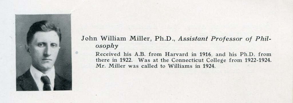 Biography | The John William Miller Fellowship Fund